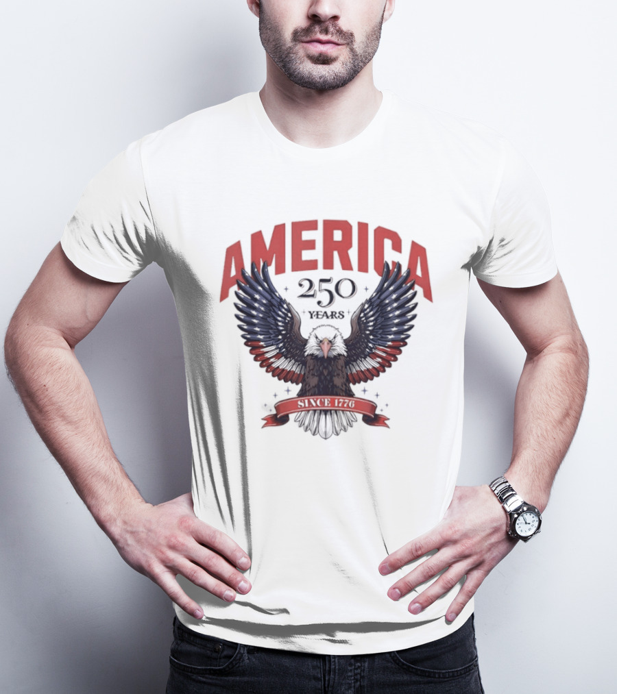 AMERICA 250 Years Since 1776 Eagle T-Shirt