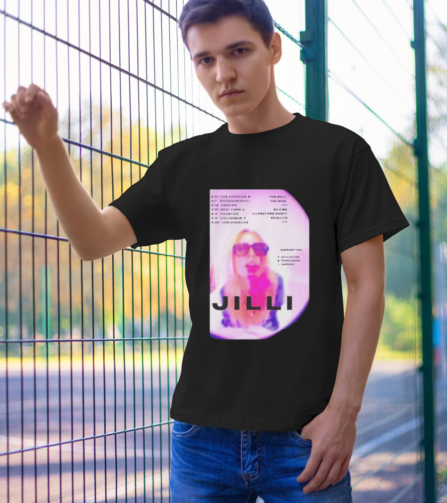 Jilli Winter Tour 2026 Dates Los Angeles Sacramento Denver New York Houston Columbus The Roxy The Mint Slo Brew Skully's Illfest T-Shirt