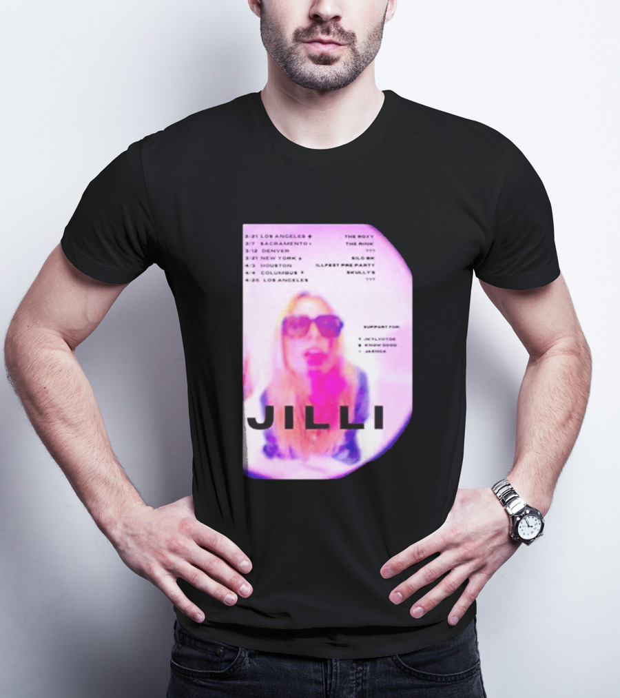 Jilli Winter Tour 2026 Dates Los Angeles Sacramento Denver New York Houston Columbus The Roxy The Mint Slo Brew Skully's Illfest T-Shirt