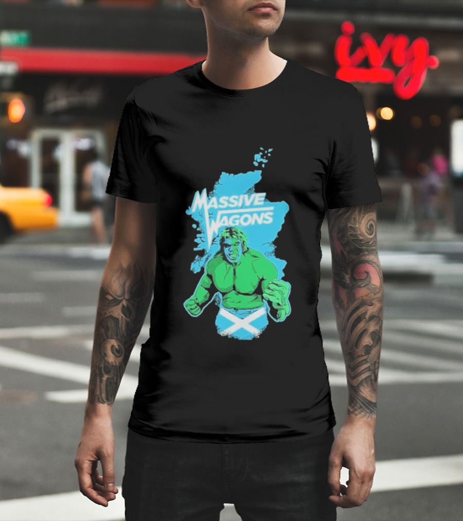 Massive Wagons Hulk Scotland With Map T-Shirt