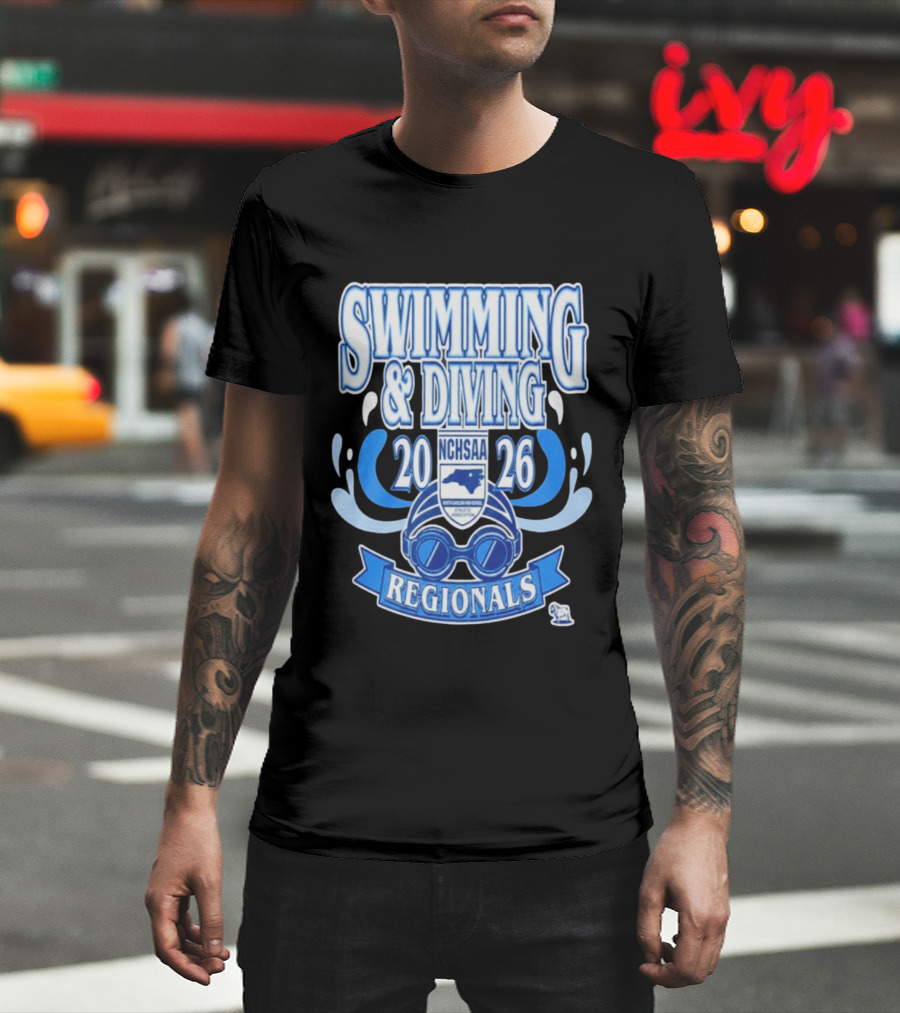 NCHSAA Swimming & Diving Regionals 2026 Competition Event T-Shirt