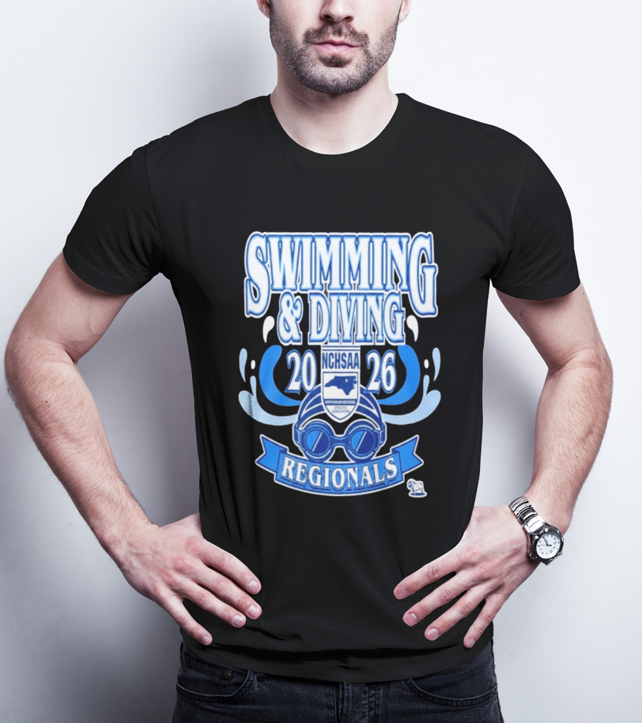 NCHSAA Swimming & Diving Regionals 2026 Competition Event T-Shirt