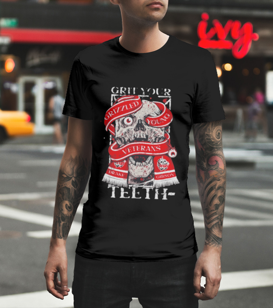 Grizzled Young Veterans Grit Your Teeth Drake Gibson T-Shirt