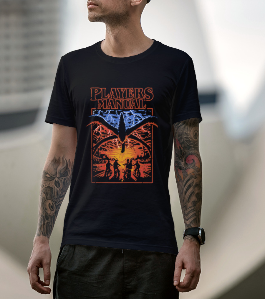 Players Manual Stranger Things Demogorgon Lightning T-Shirt
