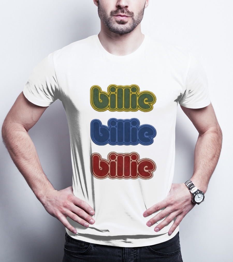 Billie Eilish Billie Triple Text Color Variations T-Shirt