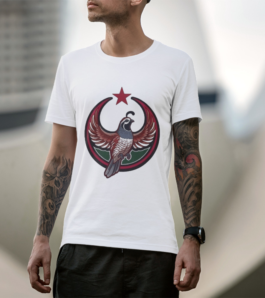 California Quail Rebel Crescent Star T-Shirt