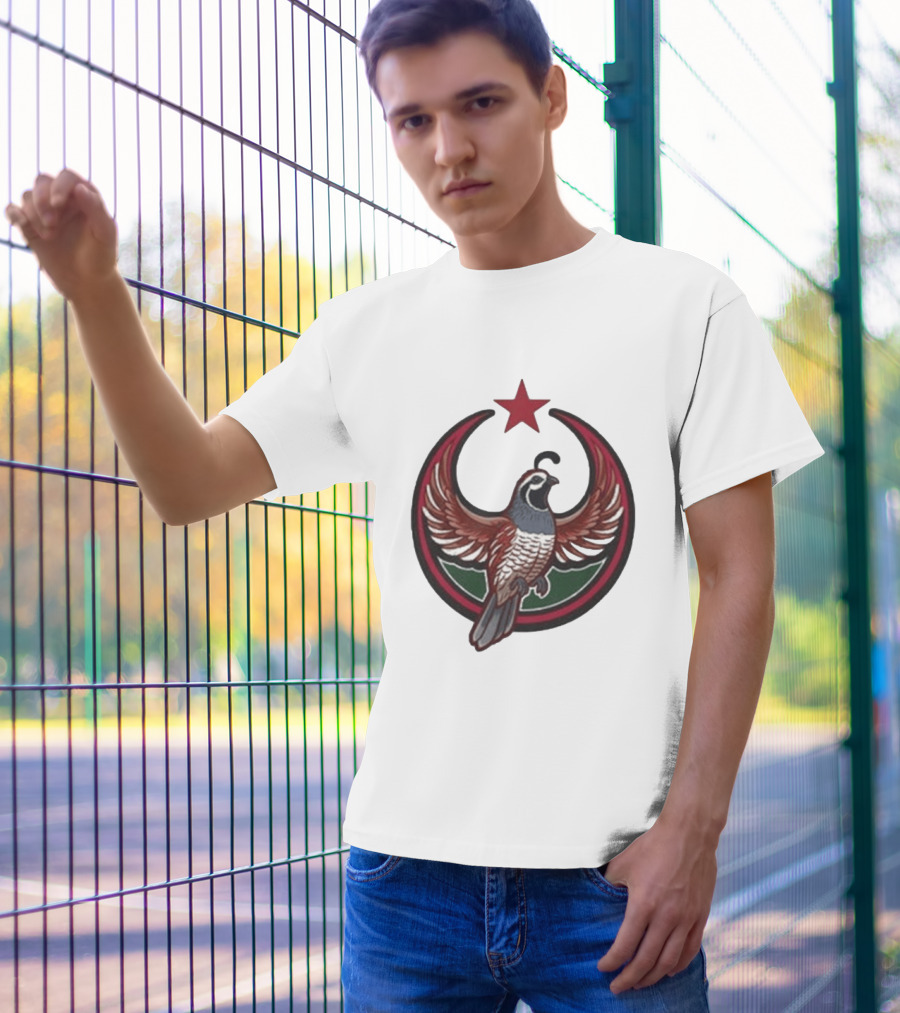 California Quail Rebel Crescent Star T-Shirt