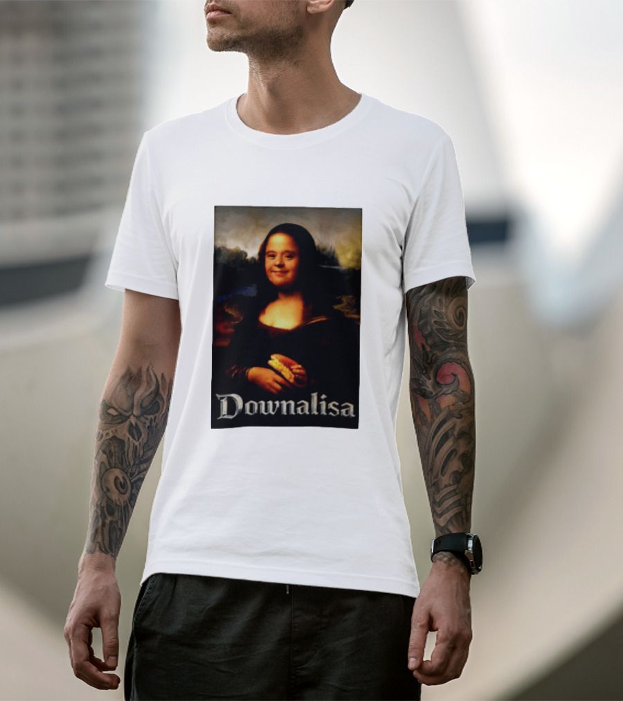 Downalisa Mona Lisa Parody Featuring T-Shirt