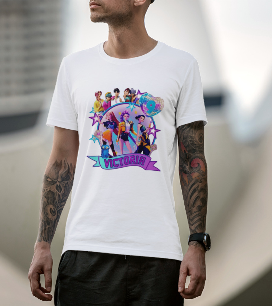 Victoria Huntrix Kpop Birthday Celebration Star Characters T-Shirt