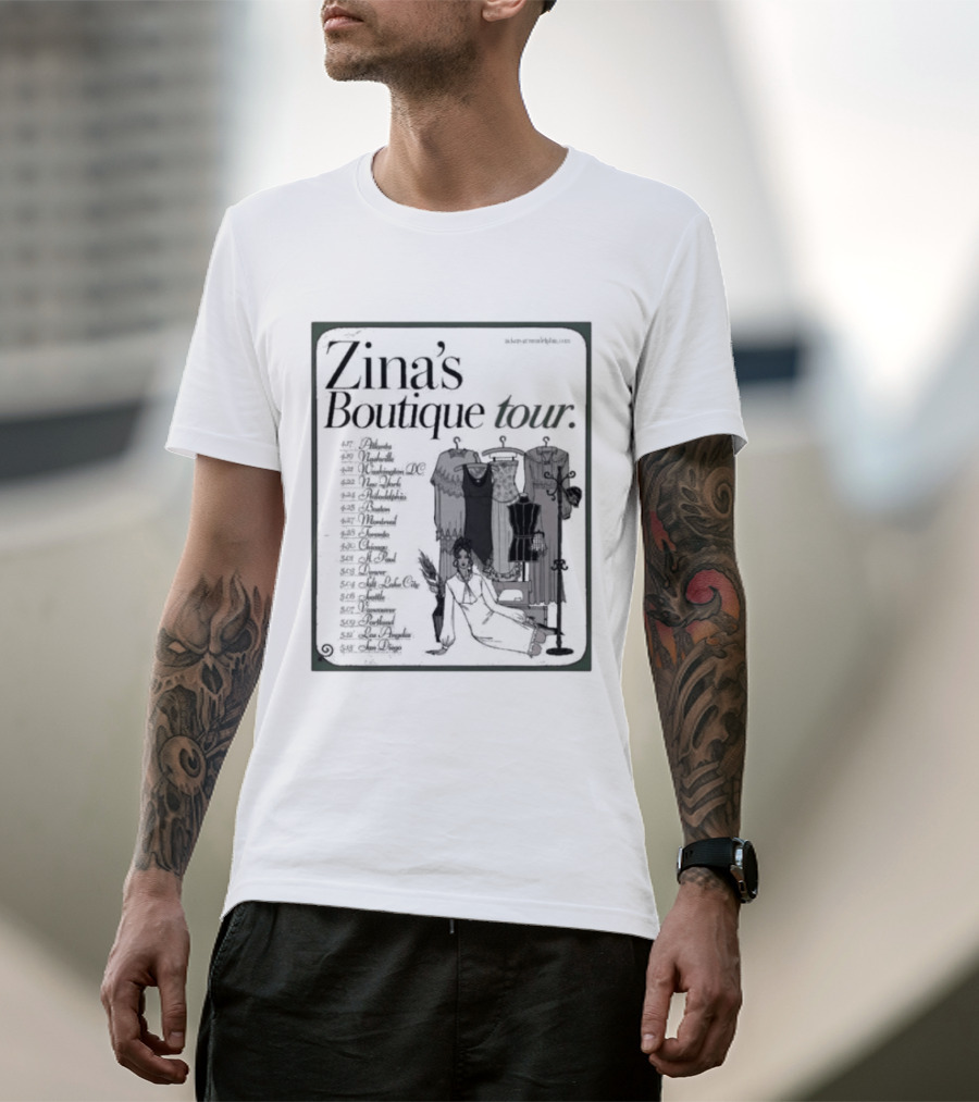 Zina's Boutique Tour Dates 2026 Fashion Collection T-Shirt