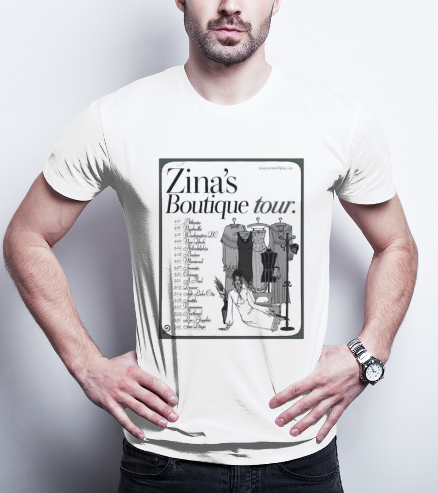 Zina's Boutique Tour Dates 2026 Fashion Collection T-Shirt