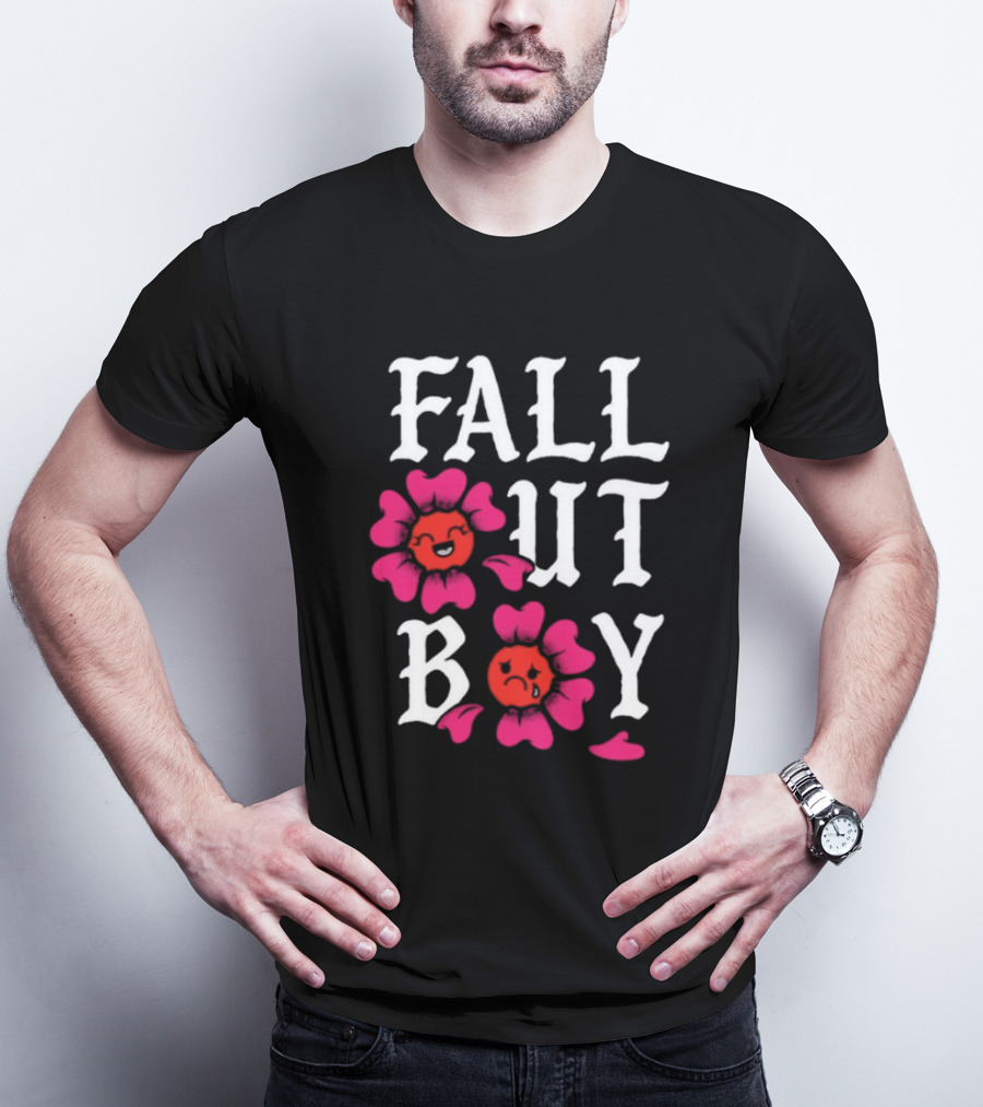 Fall Out Boy Floral Pink Red Flowers T-Shirt