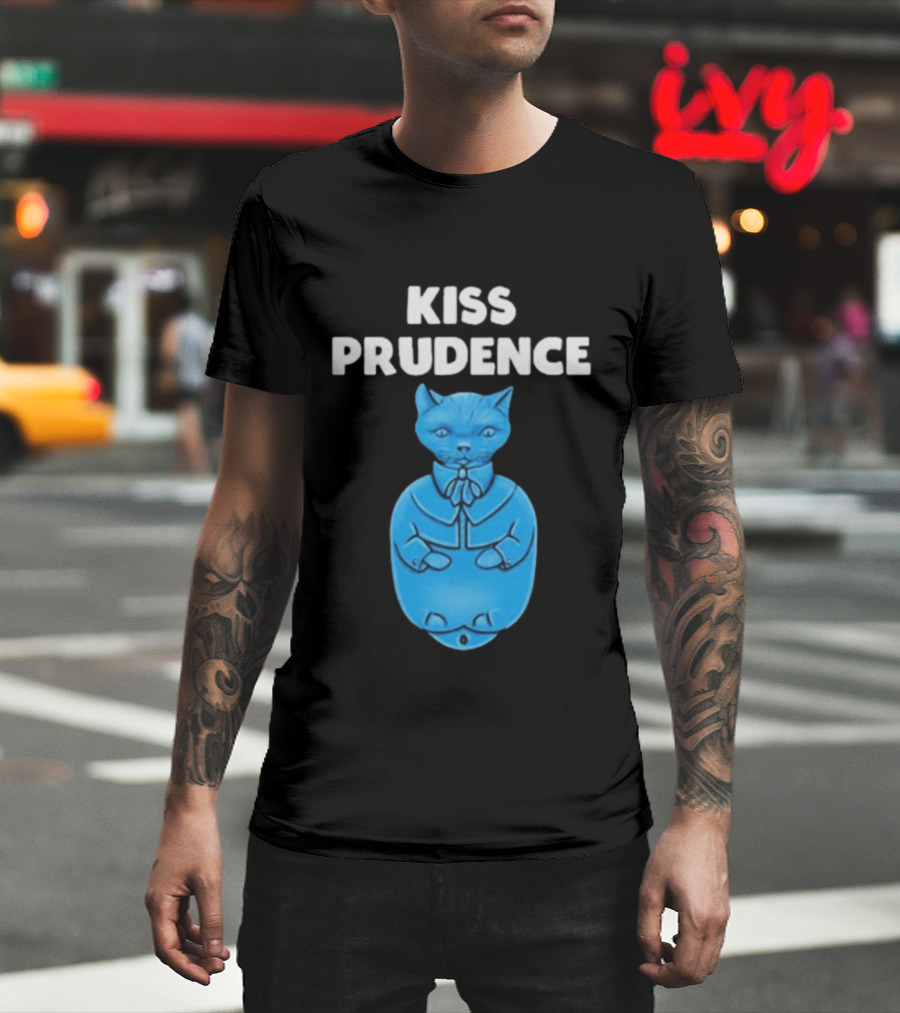 Kiss Prudence Happytoast Cat Blue T-Shirt