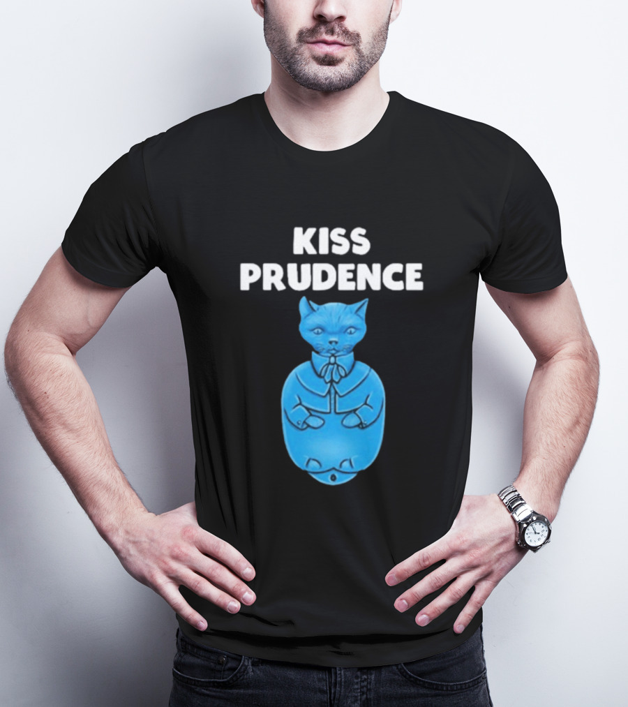 Kiss Prudence Happytoast Cat Blue T-Shirt
