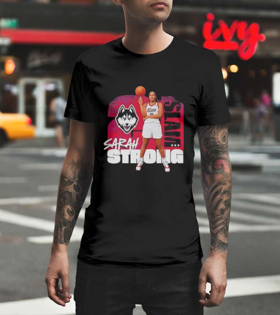 SLAM Sarah Strong UConn Huskies Basketball Player T-Shirt