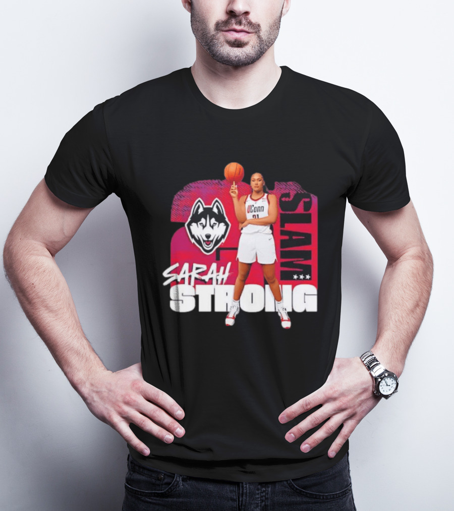 SLAM Sarah Strong UConn Huskies Basketball Player T-Shirt