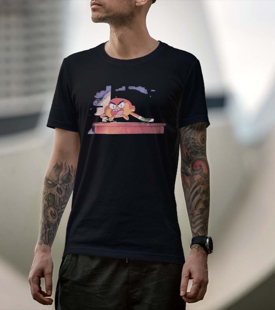 The Amazing World Of Gumball Darwin Angry Cartoon T-Shirt