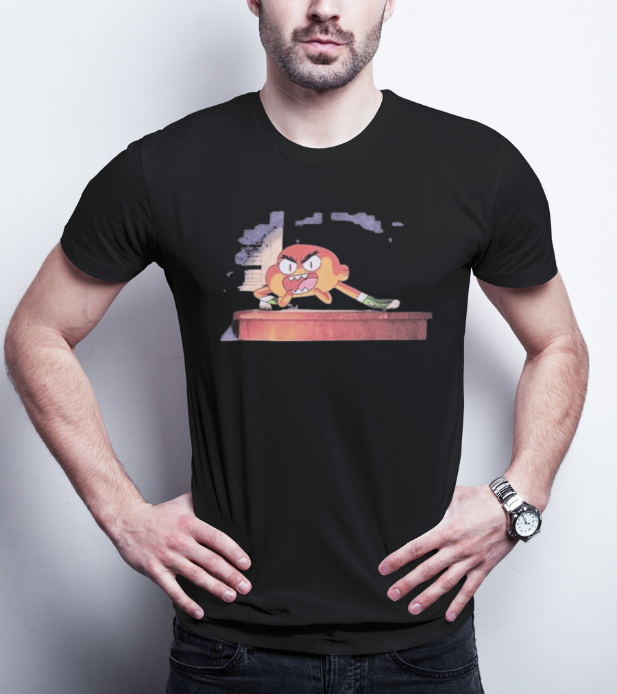The Amazing World Of Gumball Darwin Angry Cartoon T-Shirt