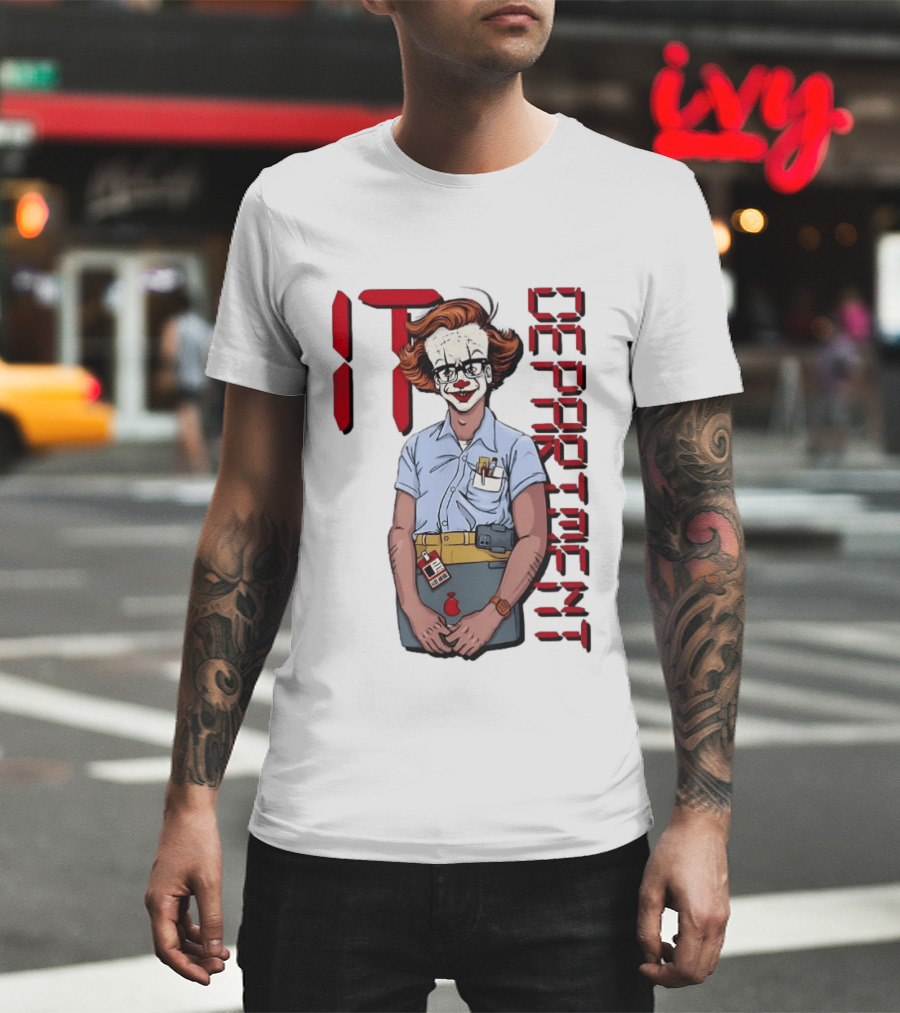 Pennywise IT Department Nerd Humor T-Shirt