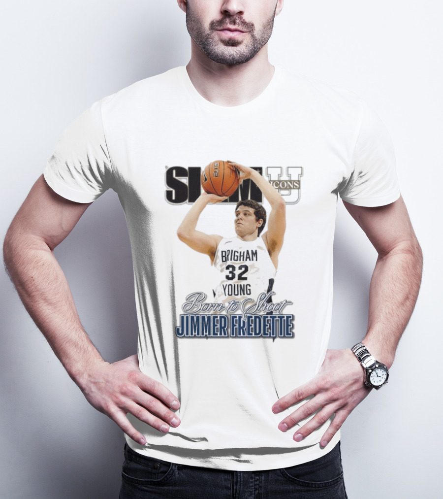 Slam U Icons Brigham Young 32 Born To Shoot Jimmer Fredette T-Shirt