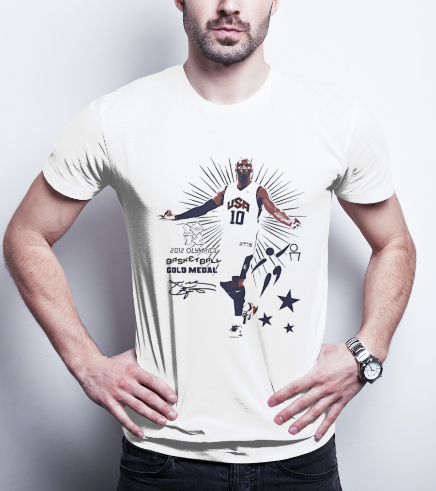 Kobe Bryant USA Basketball 2012 Gold Medal Olympics T-Shirt