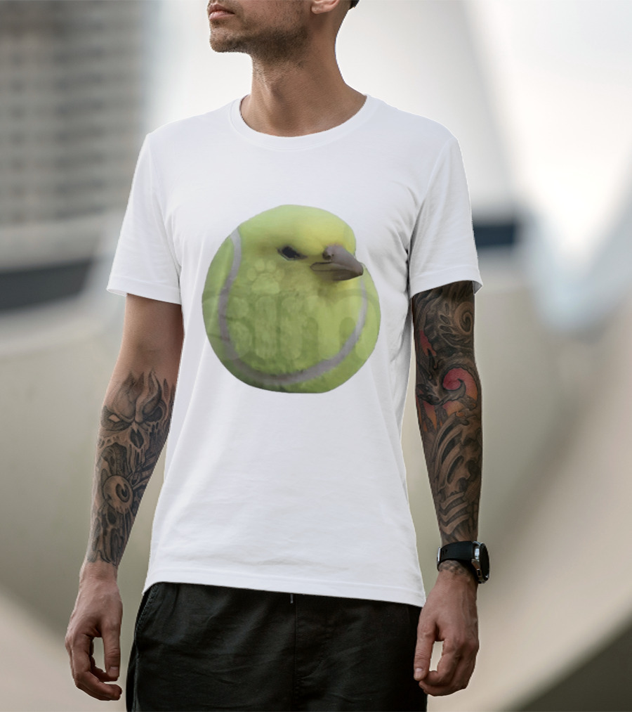 Silly Tennis Ball Bird Meme T-Shirt