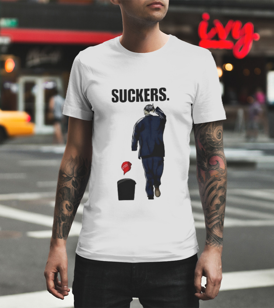 Suckers Trump MAGA Hat Trash Can T-Shirt