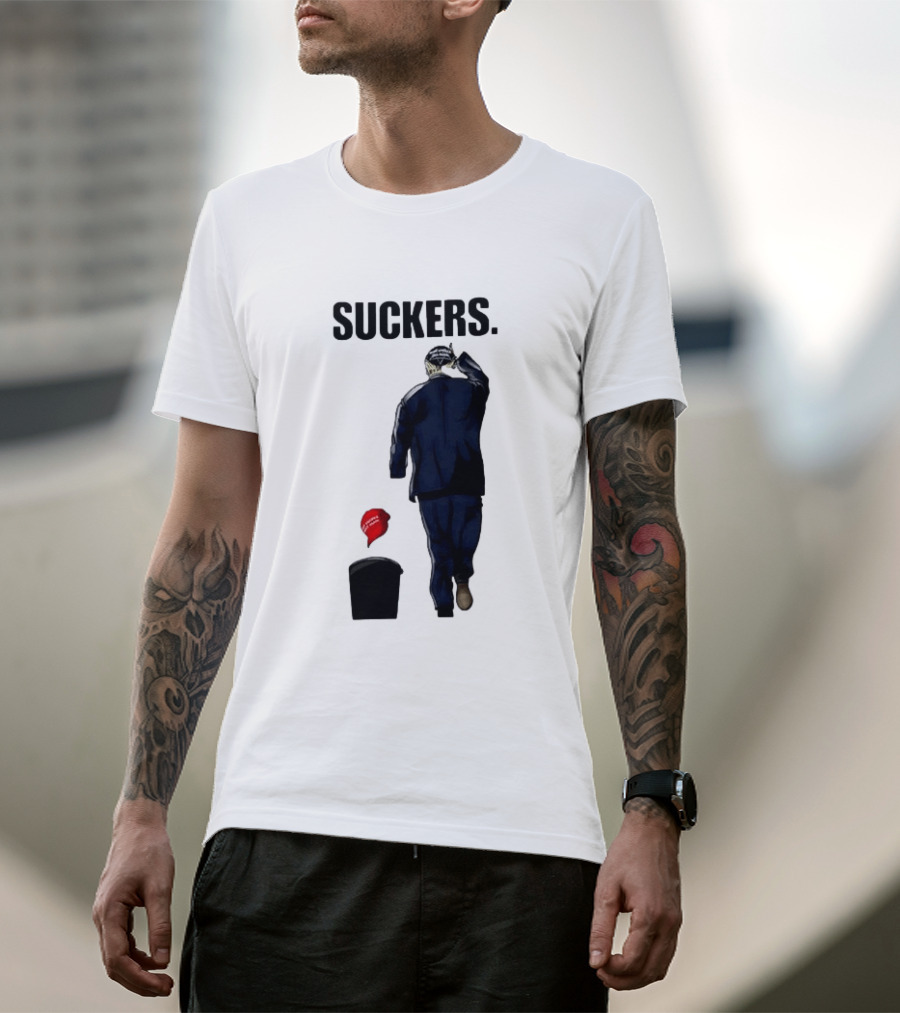 Suckers Trump MAGA Hat Trash Can T-Shirt