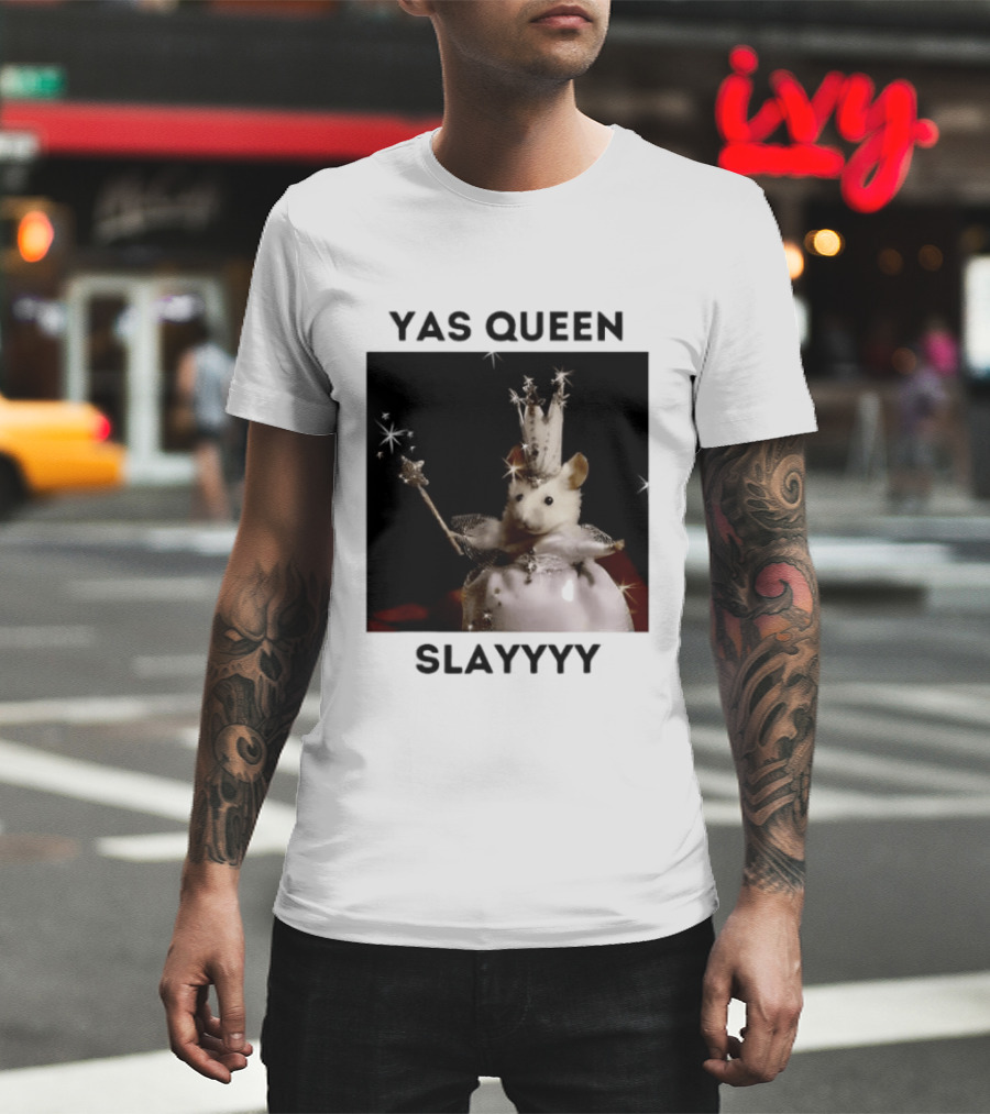 Yas Queen Slayyyy Mouse With Crown And Wand Magic T-Shirt