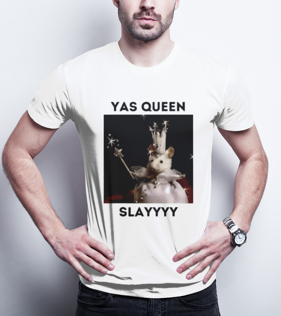 Yas Queen Slayyyy Mouse With Crown And Wand Magic T-Shirt