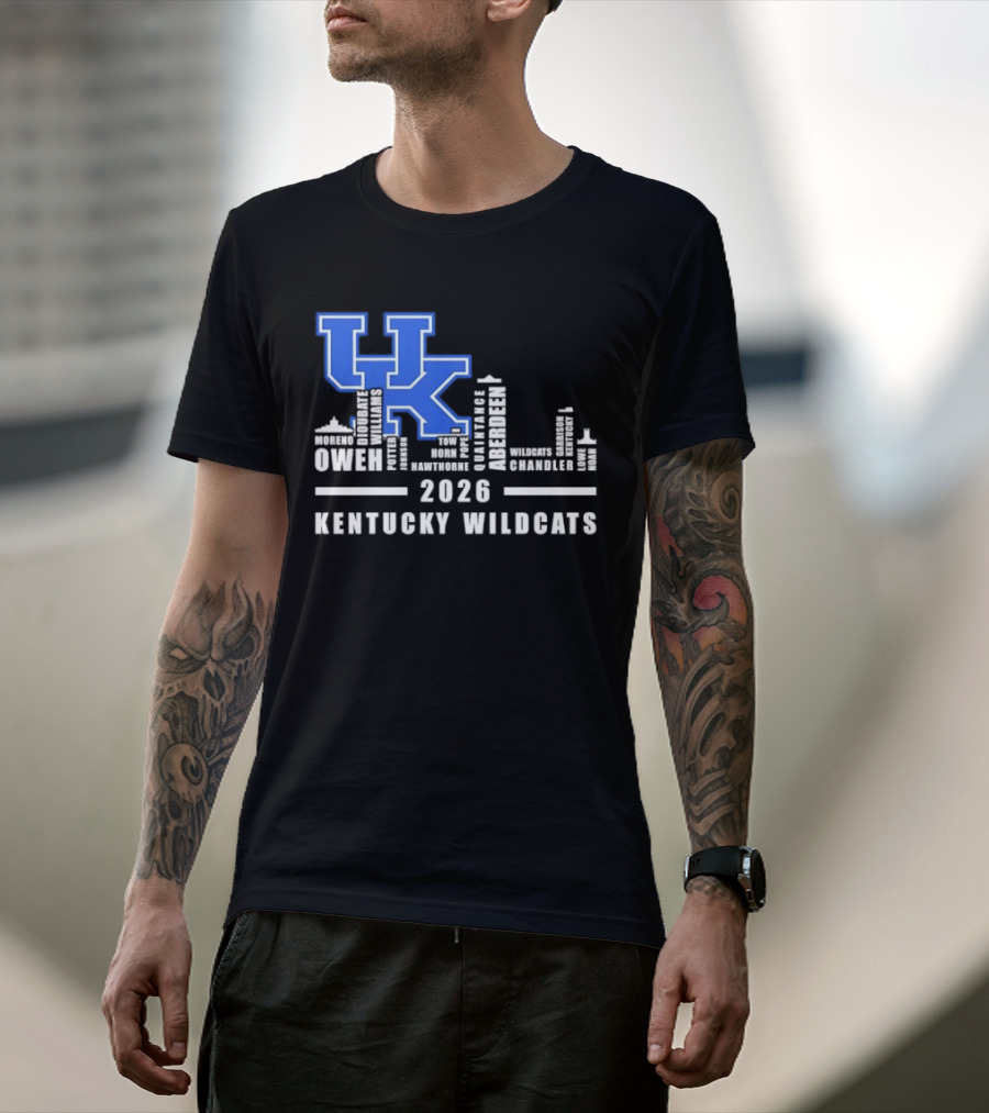 Kentucky Wildcats UK Logo 2026 Skyline Owen Players T-Shirt