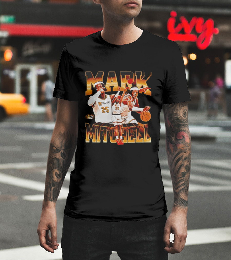 Mark Mitchell Missouri Basketball 25 Mizzou Tigers T-Shirt