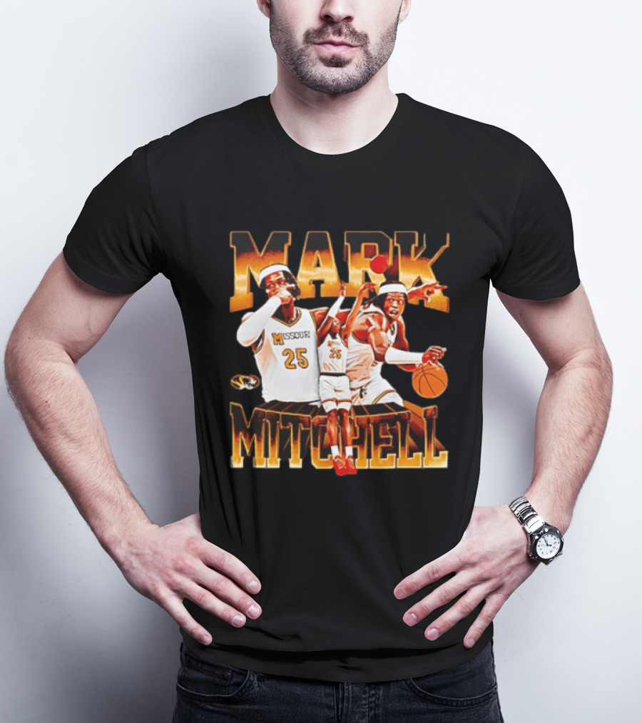 Mark Mitchell Missouri Basketball 25 Mizzou Tigers T-Shirt