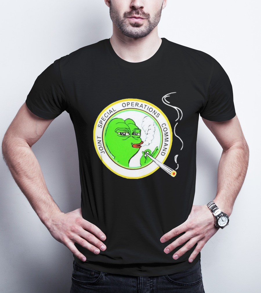 Sad Pepe Smoking Meme Joint Special Operations Command T-Shirt