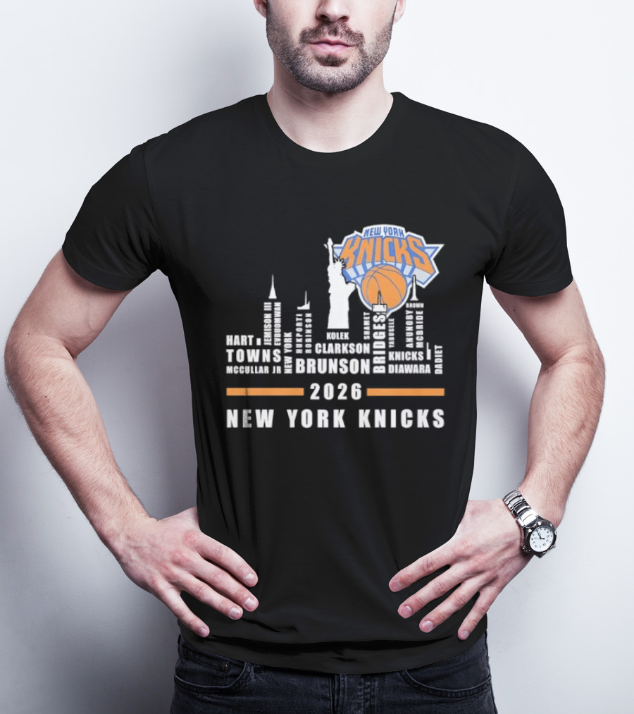 New York Knicks 2026 Players Name Of The Skyline City T-Shirt