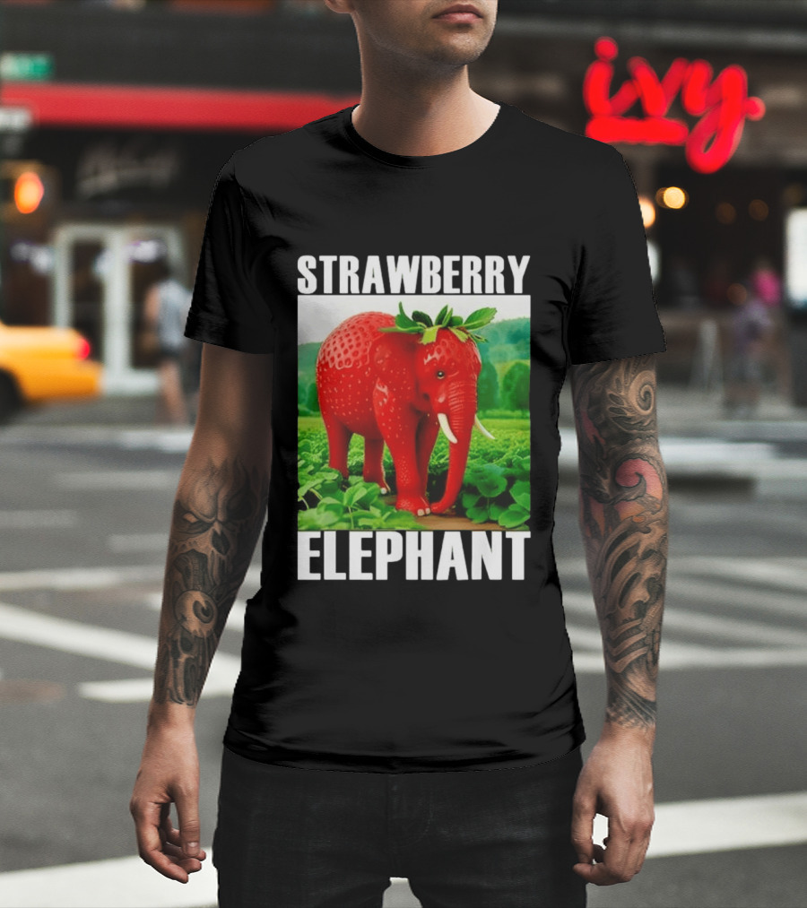 Strawberry Elephant Brainrot T-Shirt