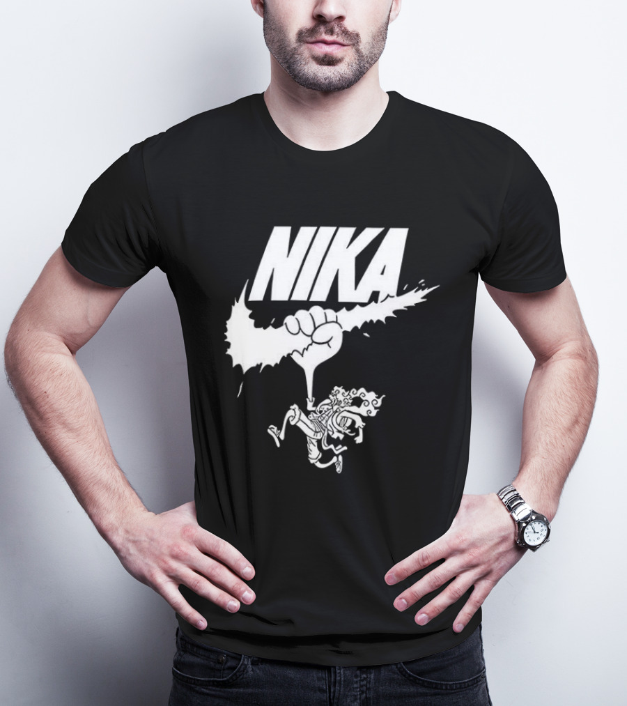 Nika Sun God One Piece Fist Logo Anime T-Shirt