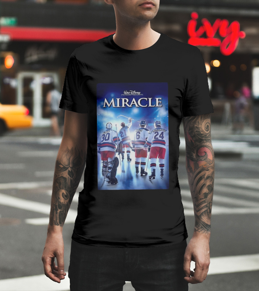 Walt Disney Pictures Presents Miracle NHL Craig Eruzione Baker McClanahan T-Shirt