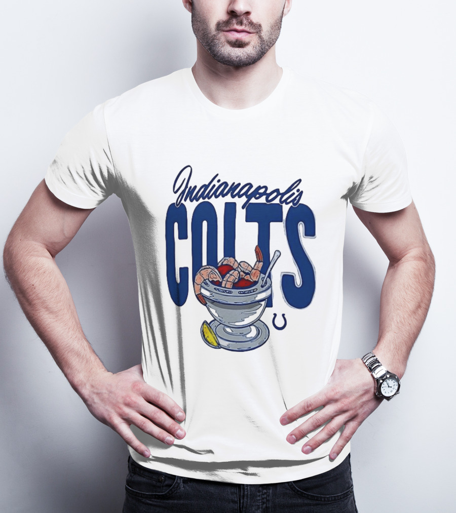 Indianapolis Colts Shrimp Cocktail Bowl Football Team T-Shirt