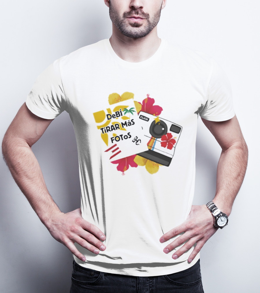 Debi Tirar Mas Fotos Camera Puerto Rico Hibiscus Tropical Blossom T-Shirt