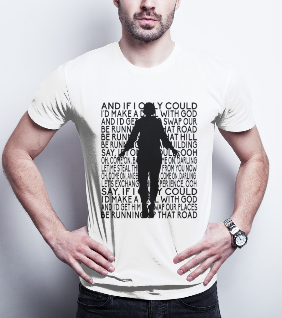 Running Up That Hill Max Mayfield Silhouette Lyrics T-Shirt