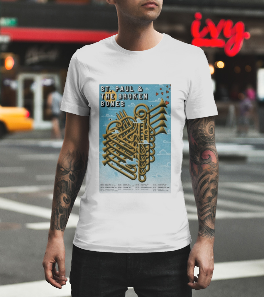 St. Paul & The Broken Bones UK Europe Tour 2026 Dates Bristol Leeds Dublin Paris Barcelona T-Shirt