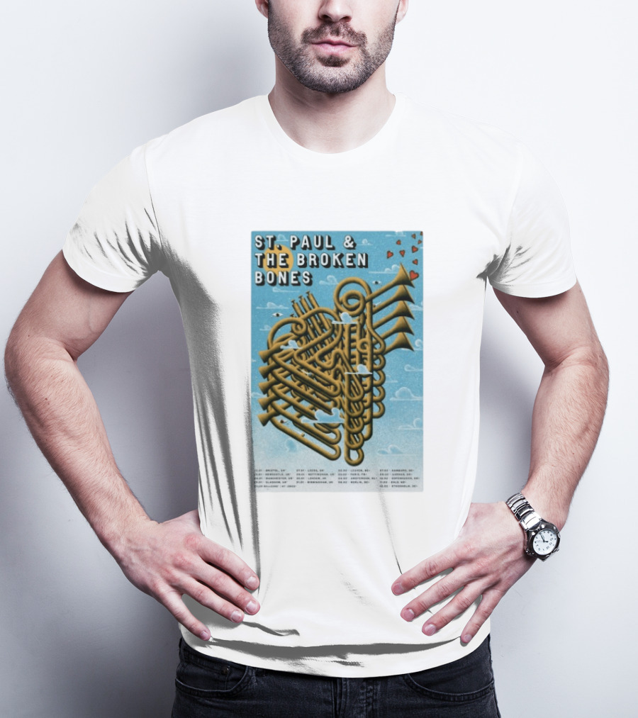 St. Paul & The Broken Bones UK Europe Tour 2026 Dates Bristol Leeds Dublin Paris Barcelona T-Shirt
