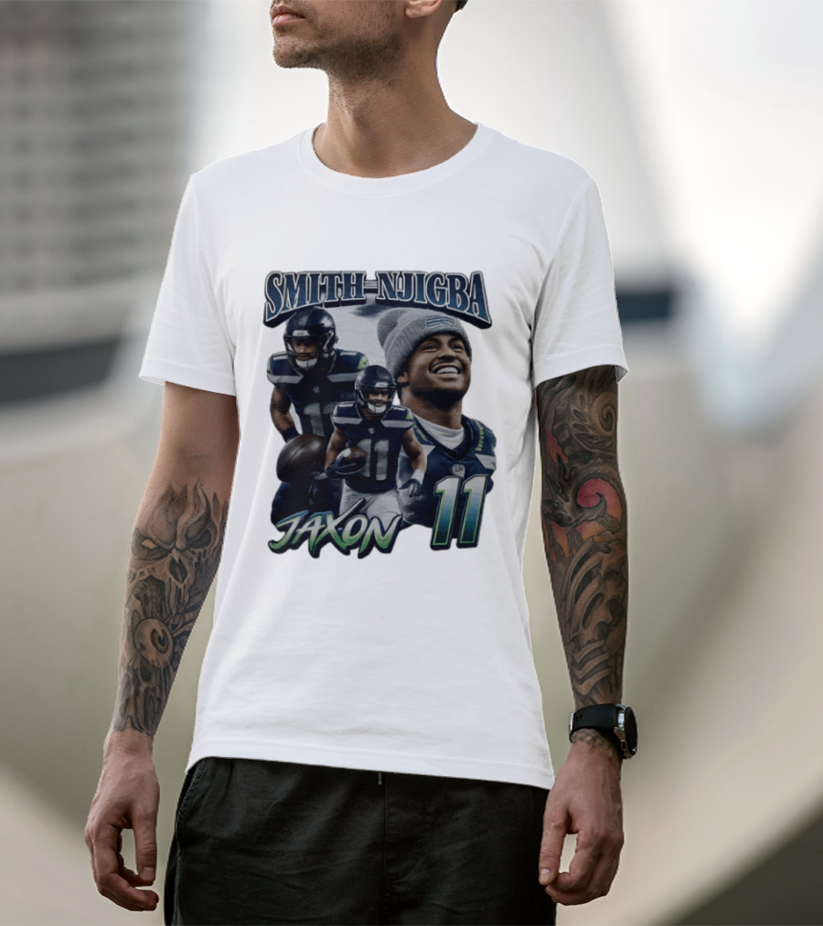 Jaxon Smith Njigba Seattle Seahawks 11 Player 90s T-Shirt