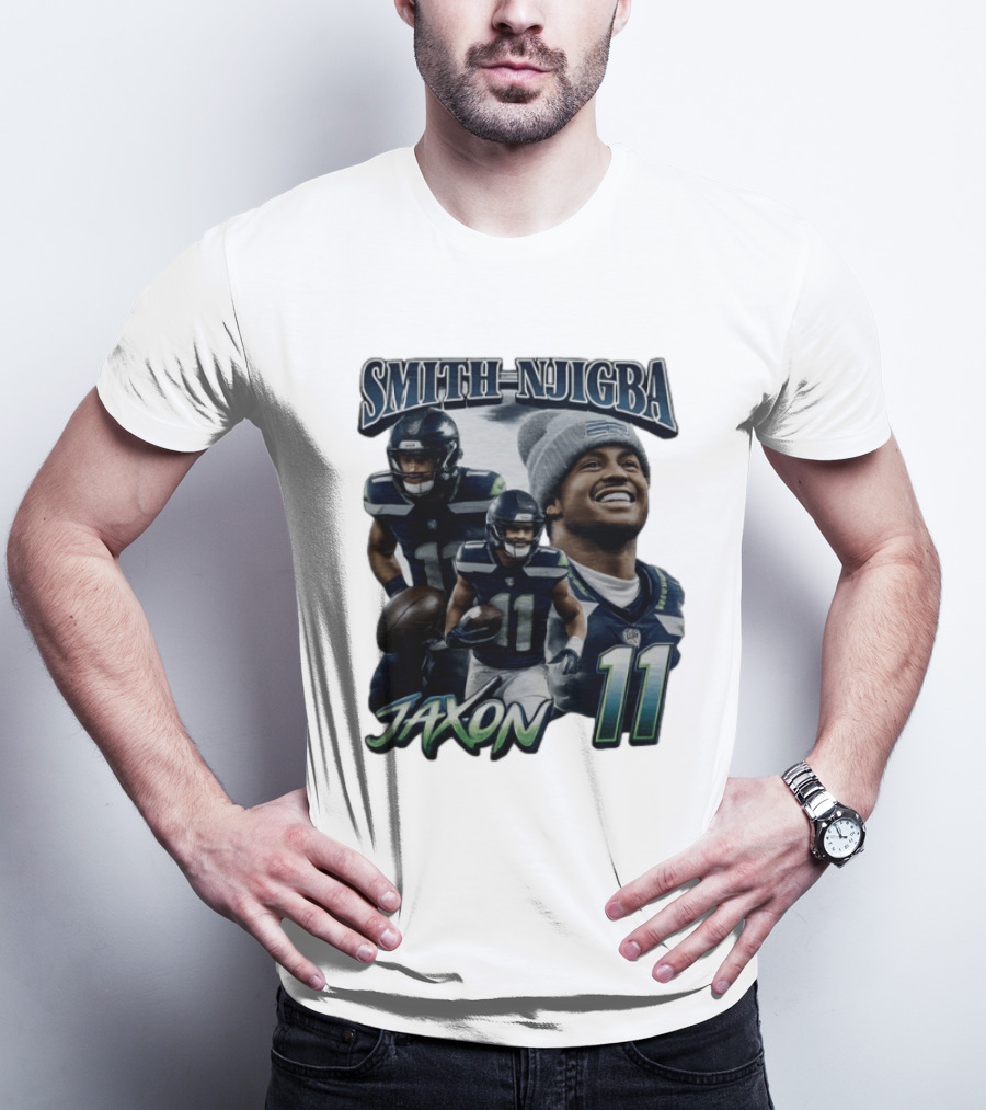 Jaxon Smith Njigba Seattle Seahawks 11 Player 90s T-Shirt