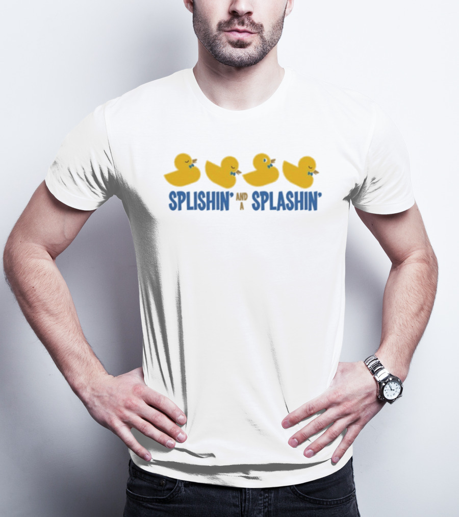 Splishin' Splashin' Just In Time Rubber Duck Fun T-Shirt