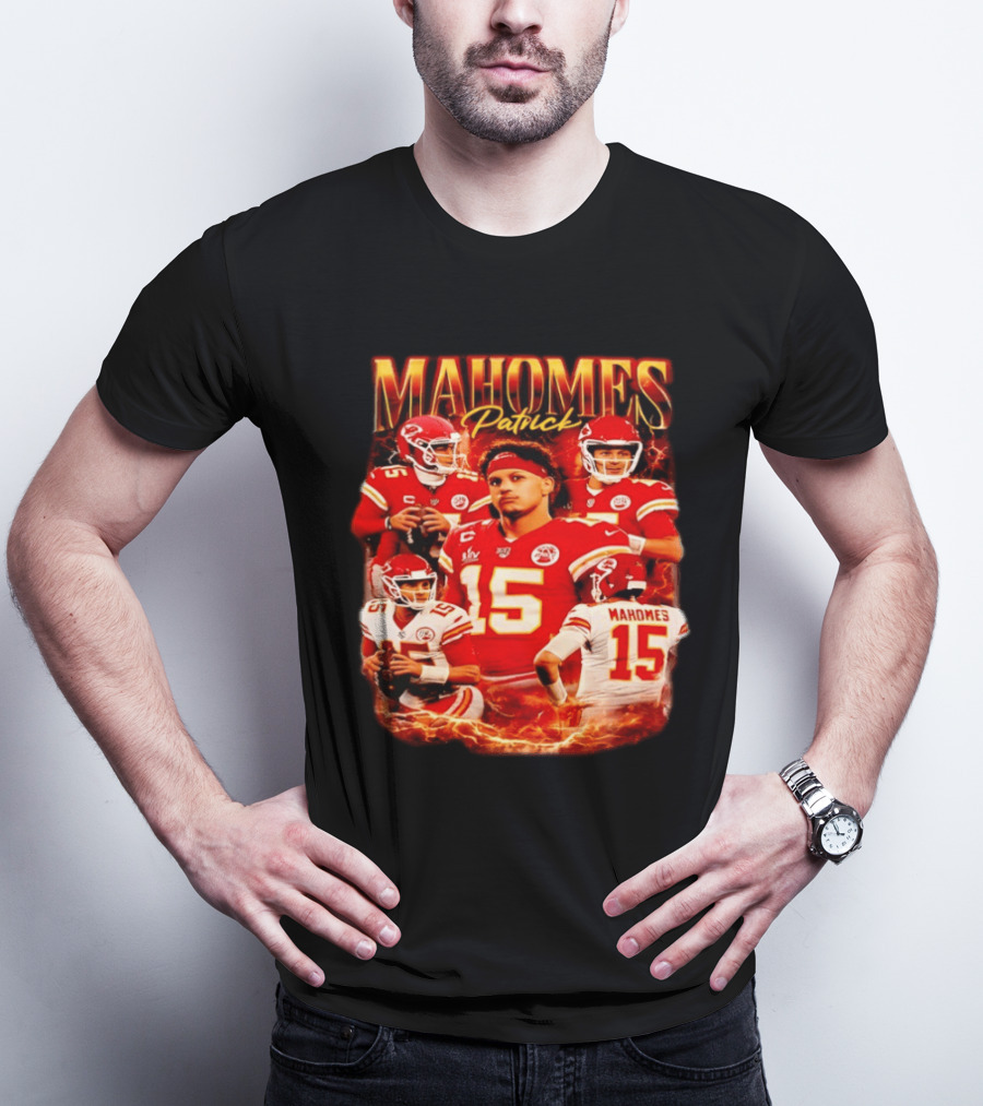 Patrick Mahomes Kansas City 90s KC Football Quarterback Chiefs NFL Champion T-Shirt
