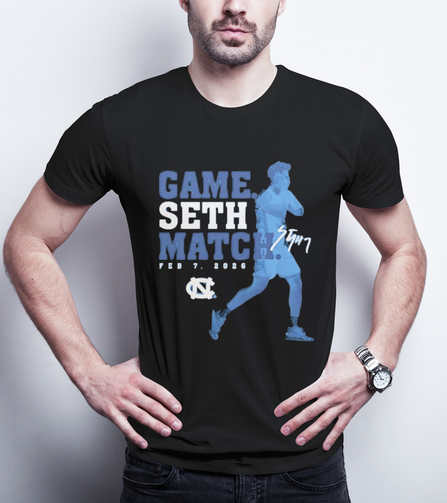 Game Seth Match Feb 7 2026 UNC Tar Heels T-Shirt