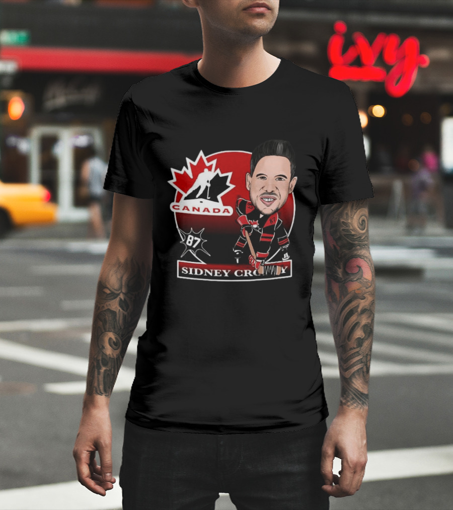 Sidney Crosby Canada Hockey Caricature Number 87 T-Shirt