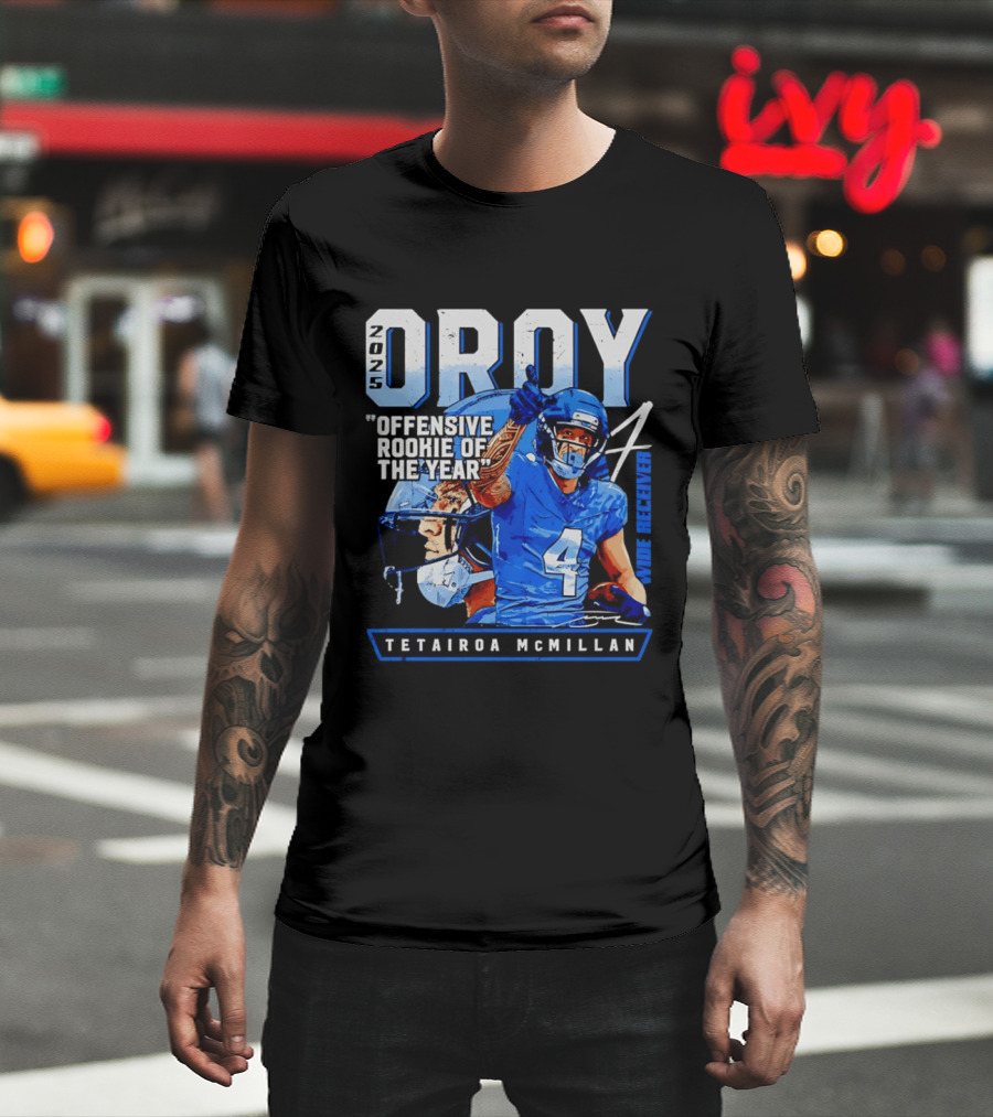 2025 OROY Offensive Rookie Of The Year Tetairoa McMillan Wide Receiver Carolina Panthers T-Shirt